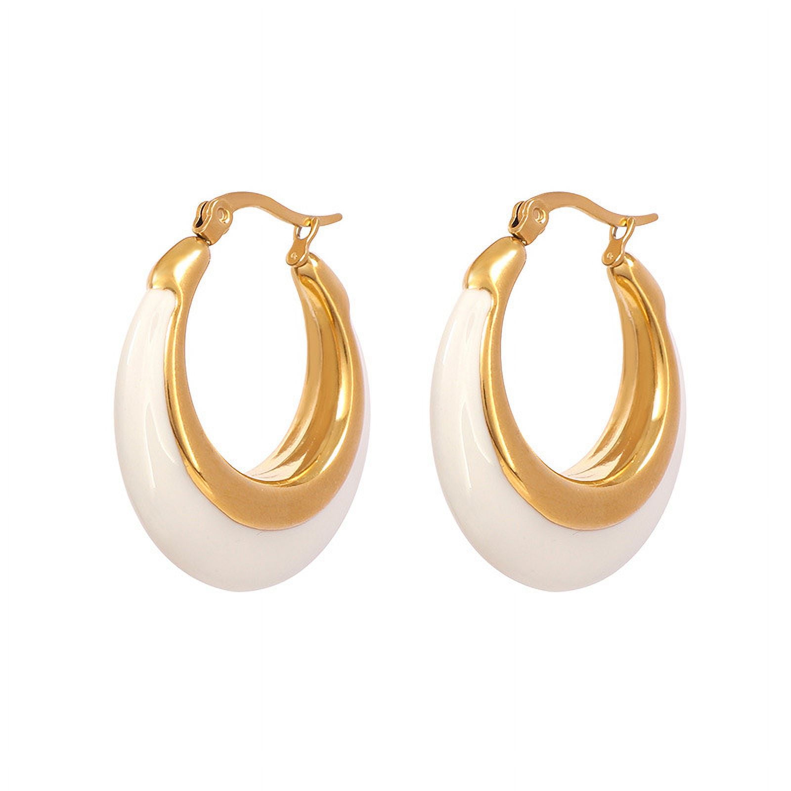 Acrylic Hoop Earrings for Women Resin Floral Earring Spring Summer ...