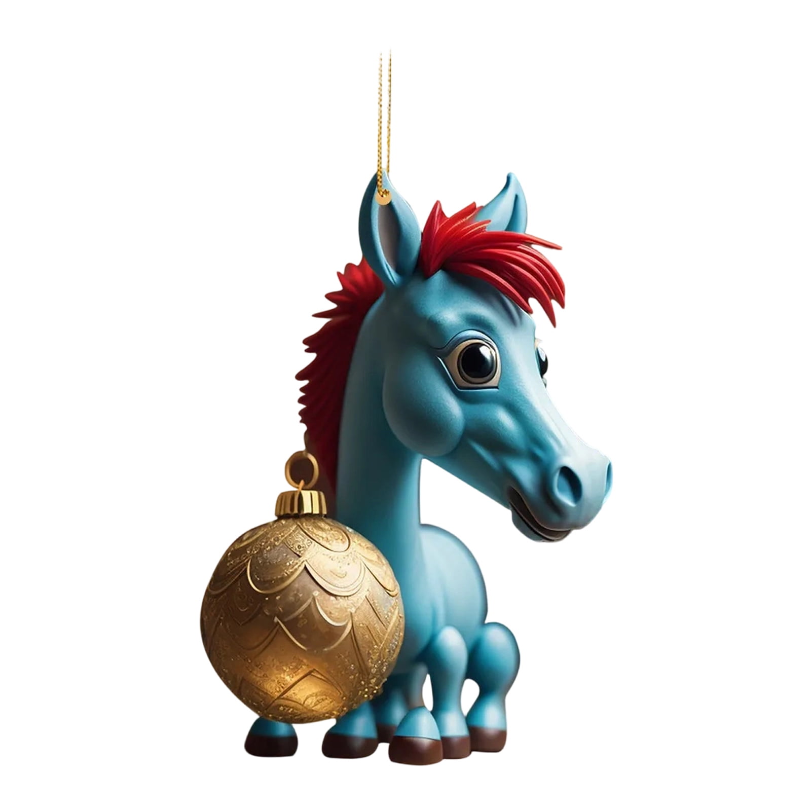 Acrylic Horse Ornament Set Western Christmas Hanging Decor for Office ...