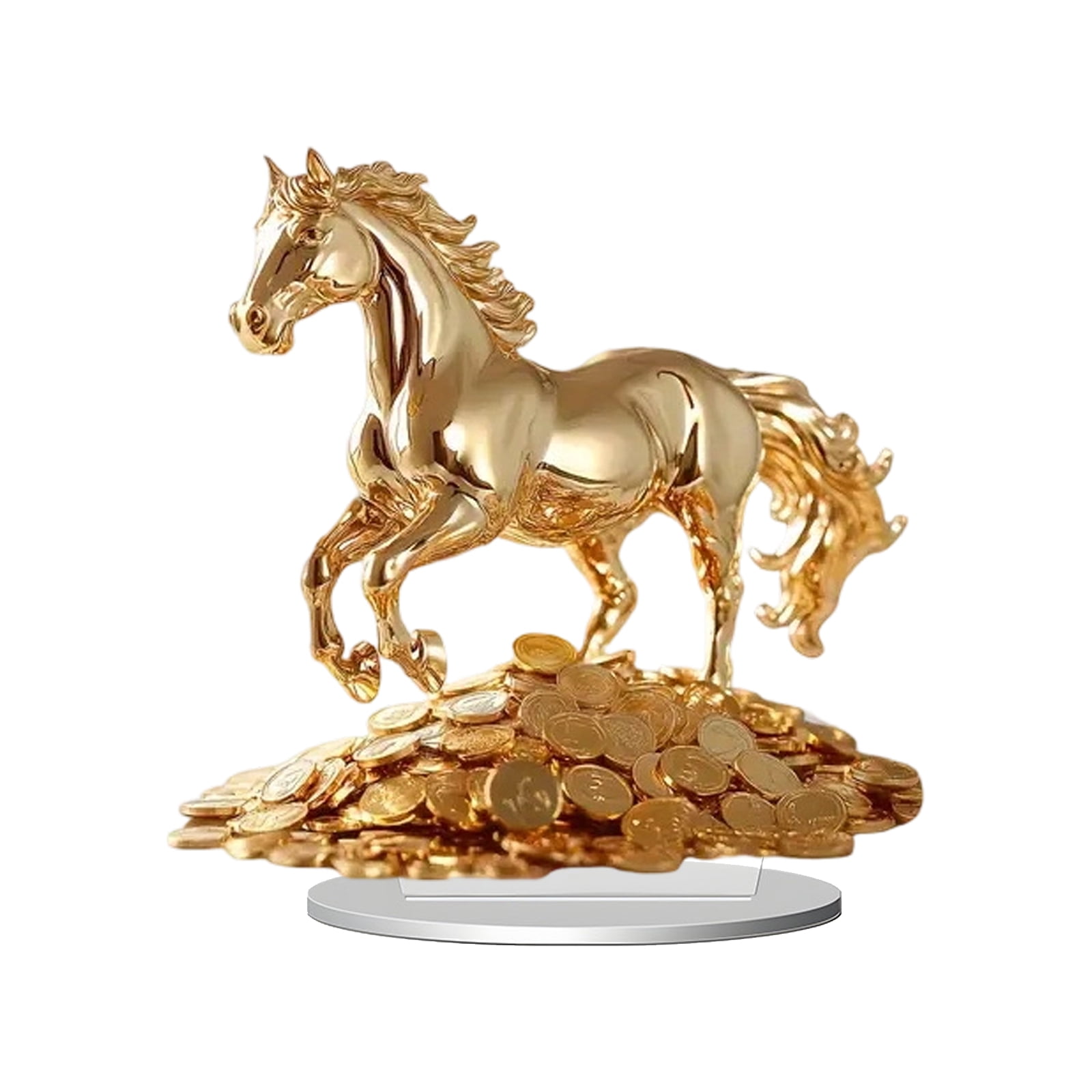 Acrylic Horse Statue Decorative Ornament Table Centerpiece Feng Shui ...