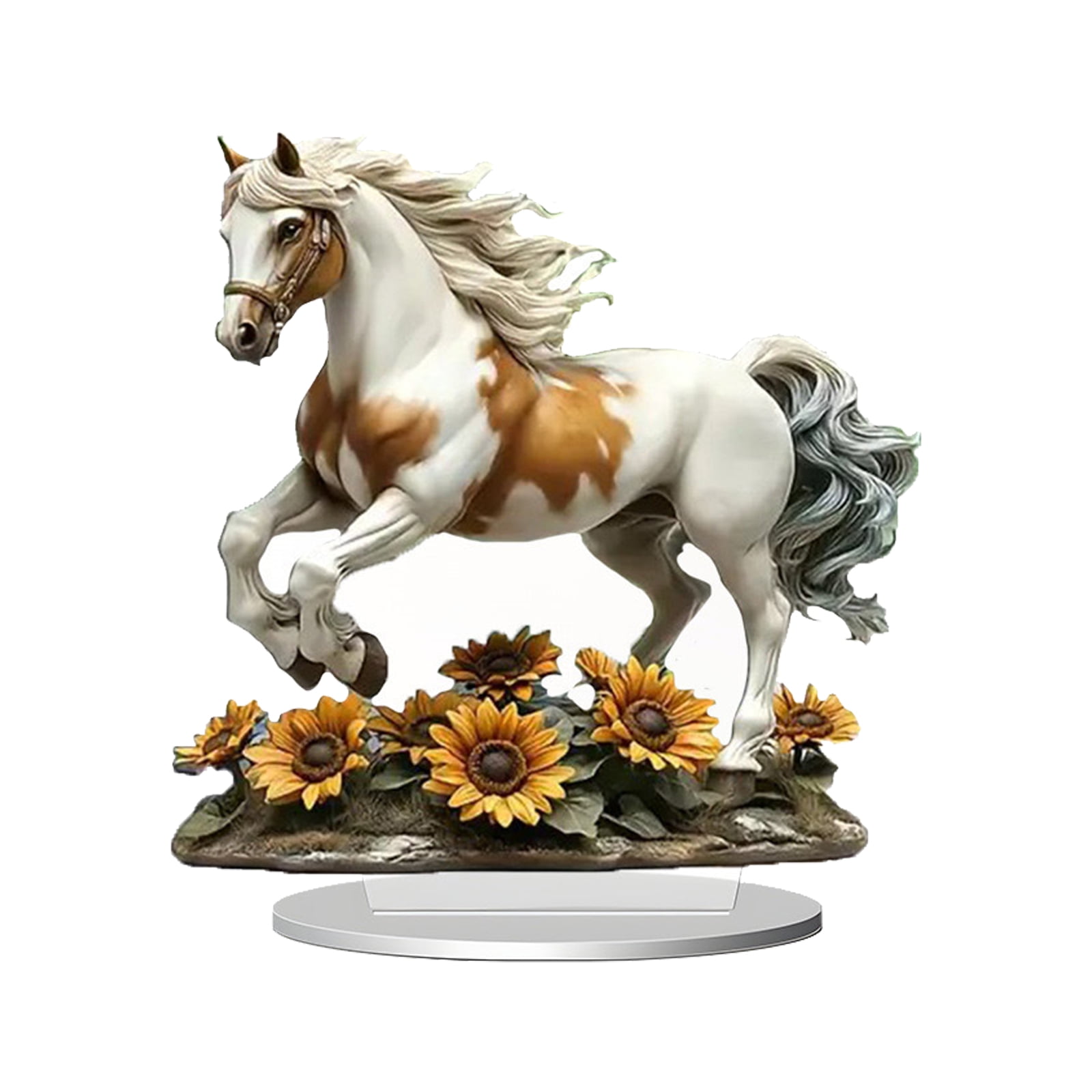 Acrylic Horse Statues Positive Energy Good Luck Showpiece Collectible ...
