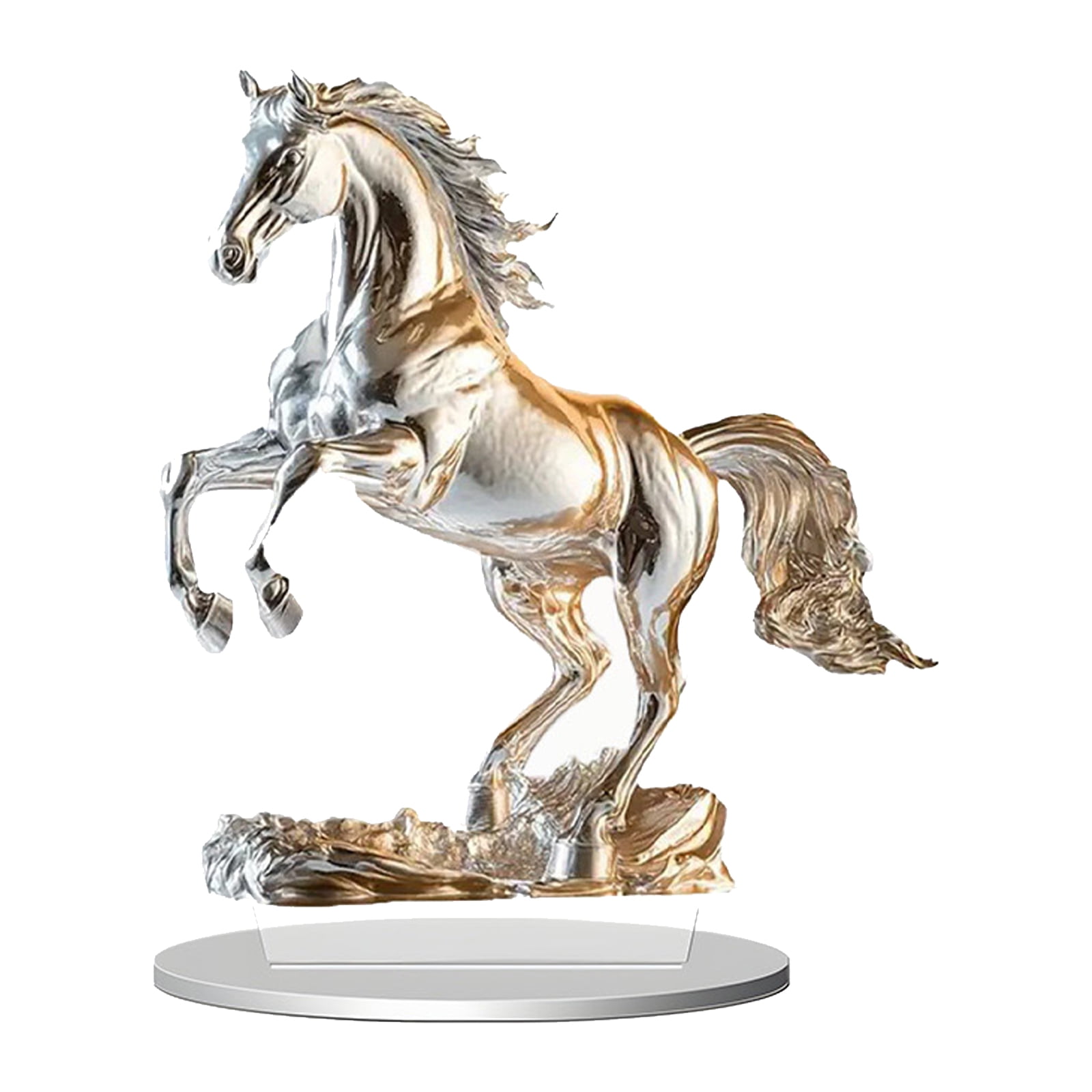 Acrylic Horse Statues Positive Energy Good Luck Showpiece Collectible ...