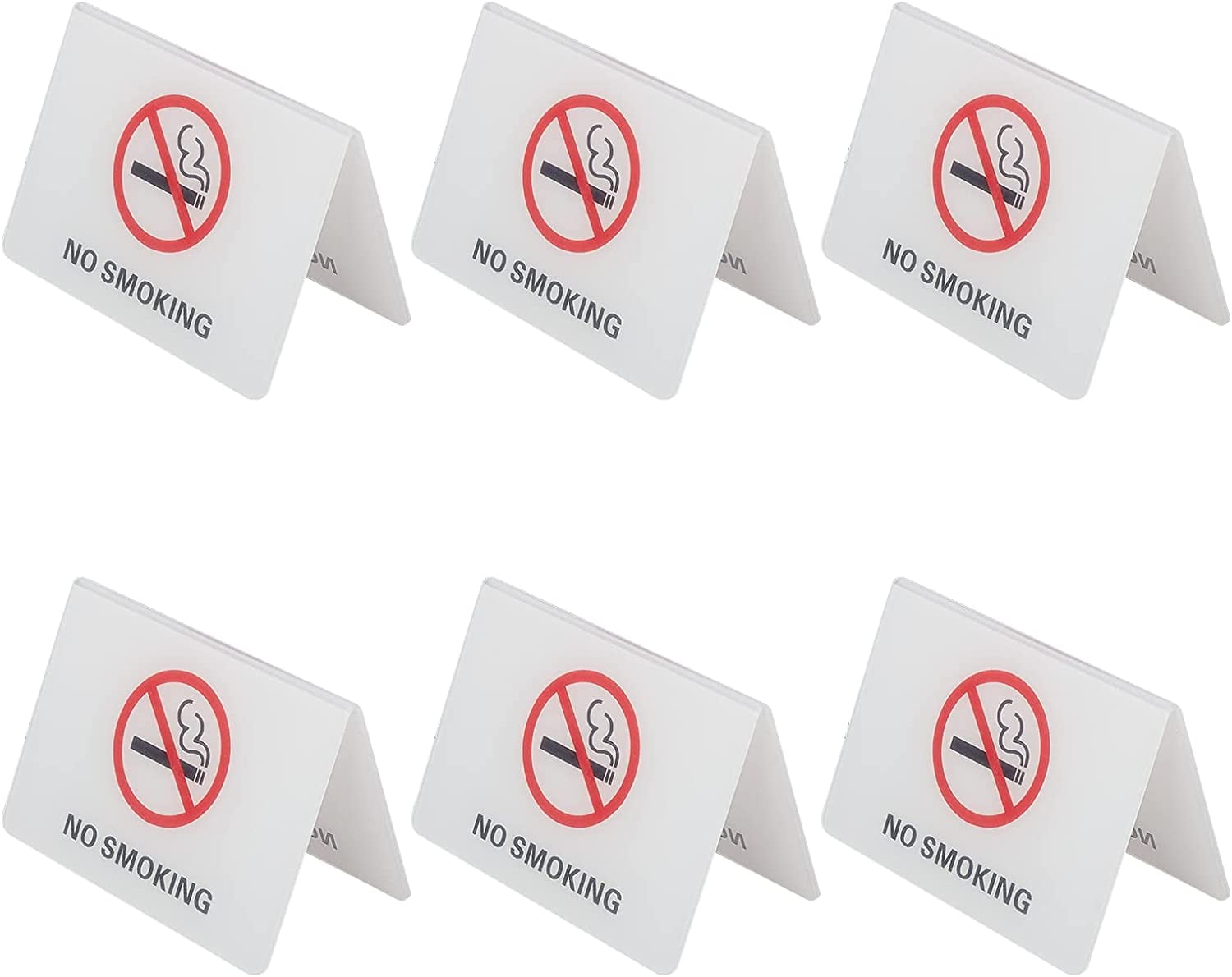 Acrylic Hotel Resturant Table Warning Signs NO SMOKING White 70x103 ...