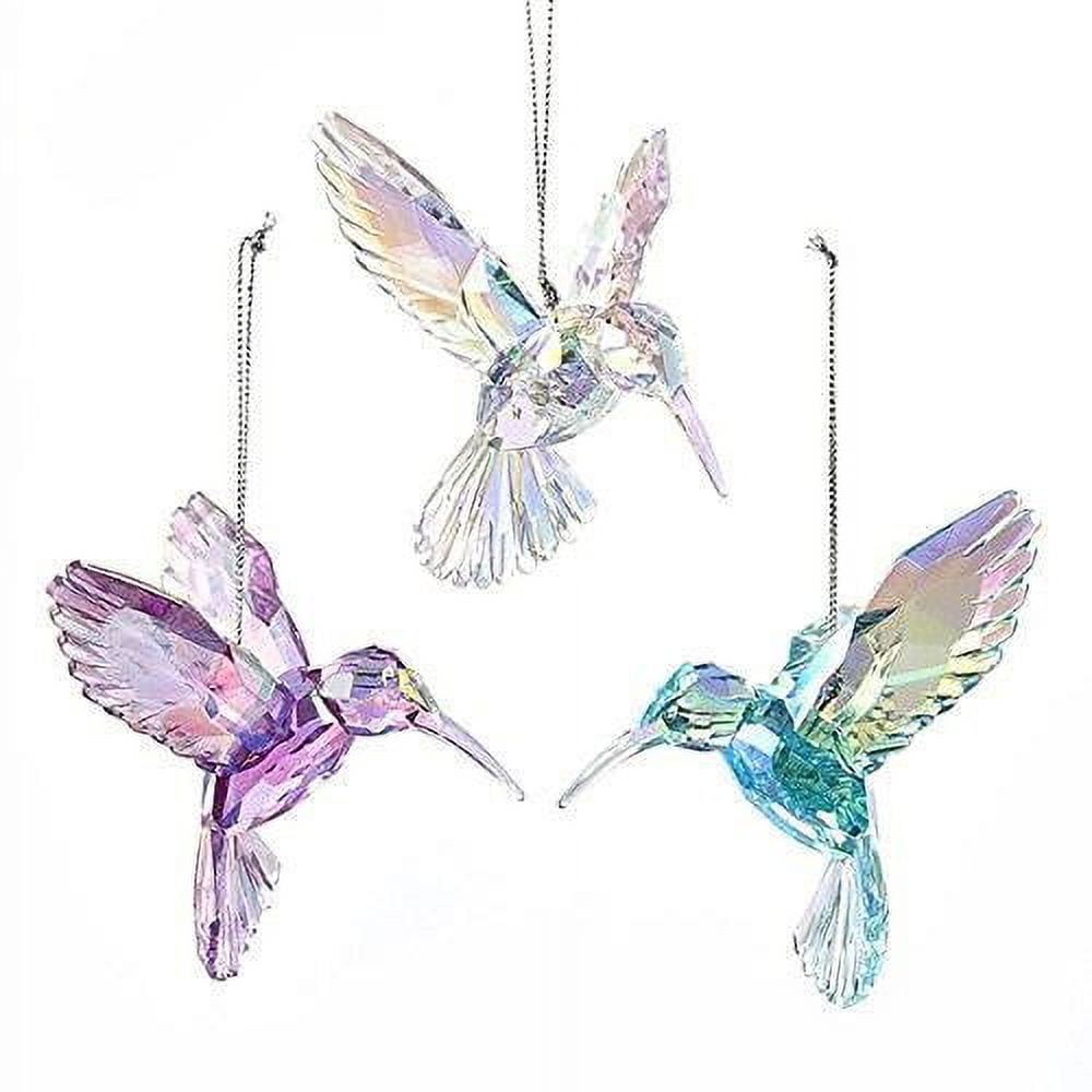 Acrylic Hummingbird Christmas Tree Ornaments, Iridescent, 4-Inch, 3 ...