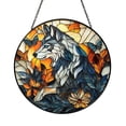 Acrylic Husky Window Suncatcher, Stained Glass Style Dog Art Decor ...