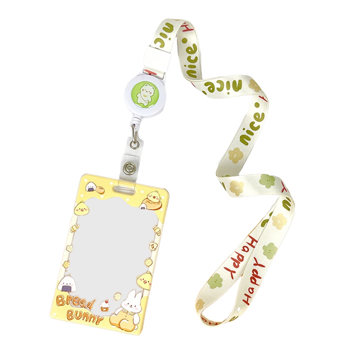 Acrylic ID sleeve, cute ID badge holder badge reel retractable heavy ...