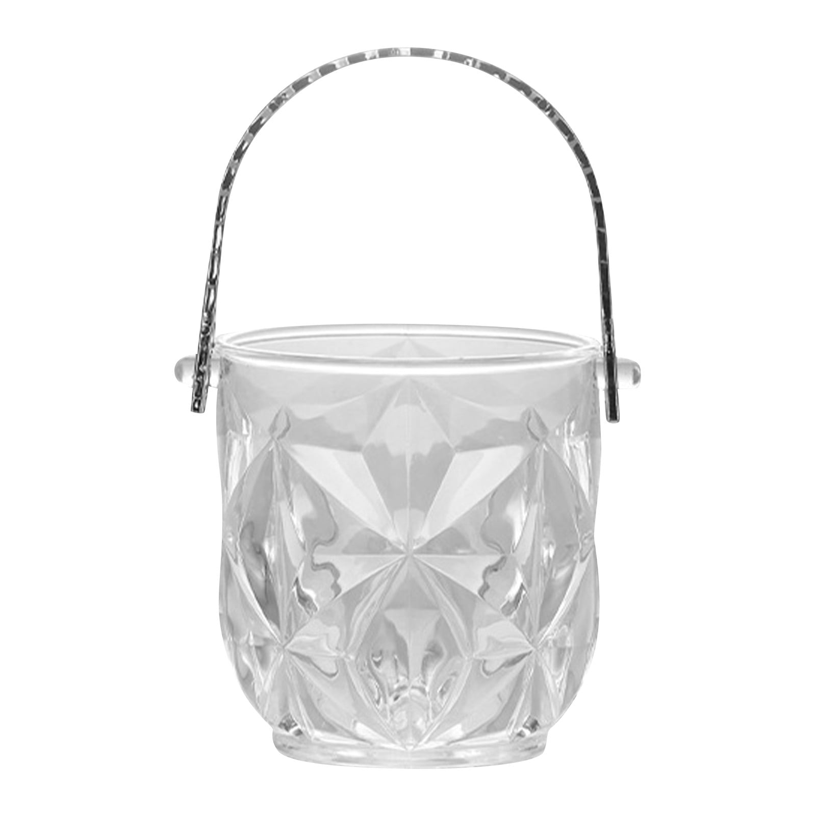 Acrylic Ice Bucket - Clear Beverage Cooler w/Handles, Wine Cooler, Beer ...