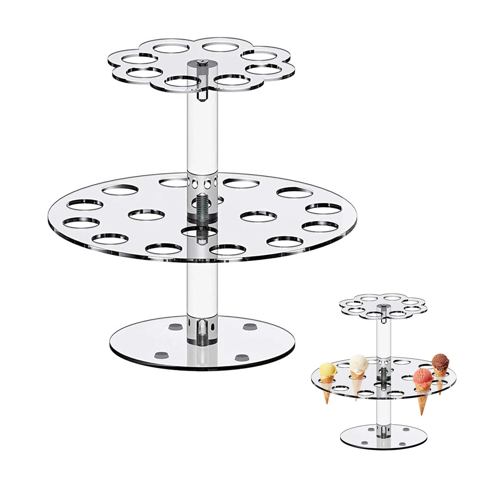 Acrylic Ice Cream Cone Bracket Popcorn Cone Display Rack - Walmart.com