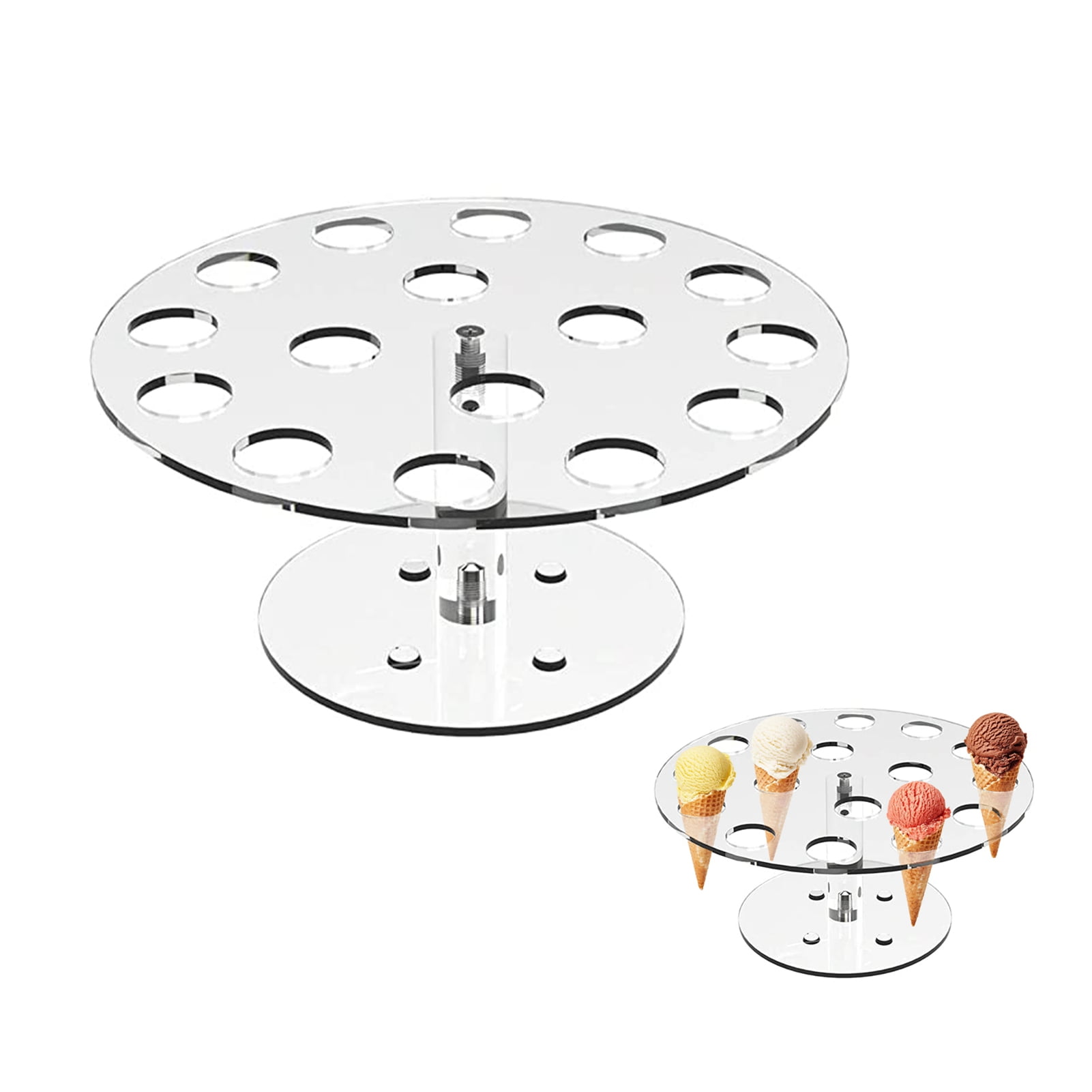 Acrylic Ice Cream Cone Bracket Popcorn Cone Display Rack - Walmart.com