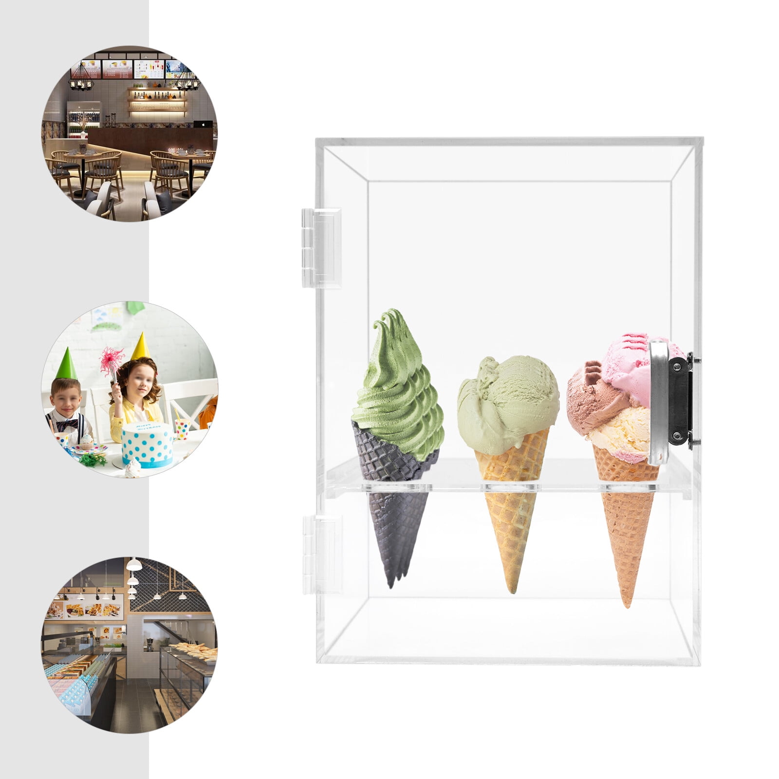 Acrylic Ice Cream Cone Holder /Waffle Cone Storage/ Counter Top Display ...