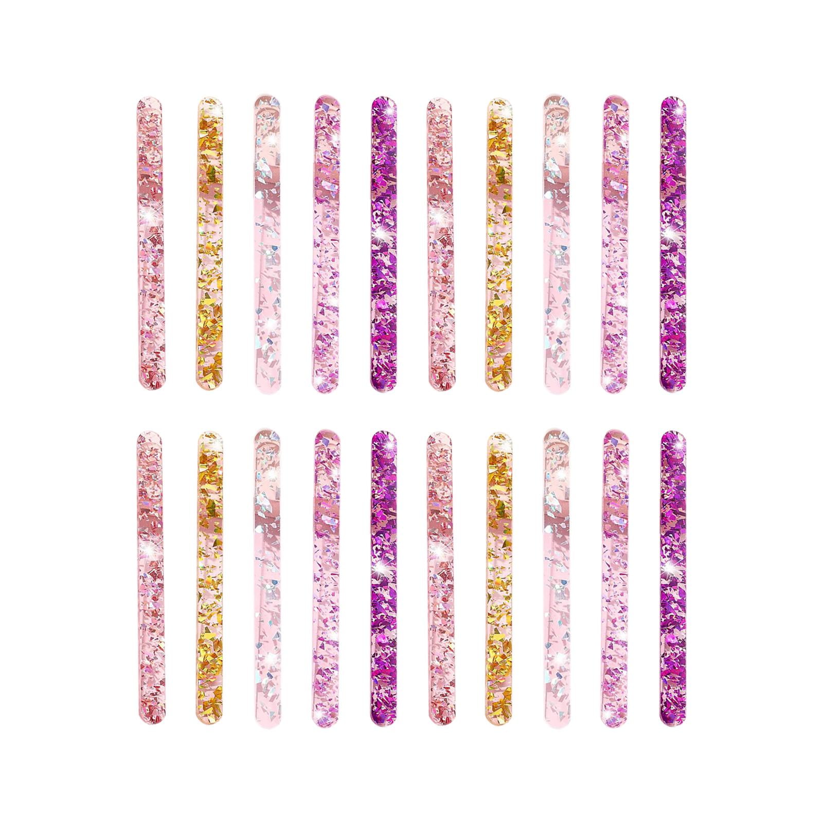 Acrylic Ice Cream Sticks Popsicle Sticks Reusable Popsicle Sticks for ...