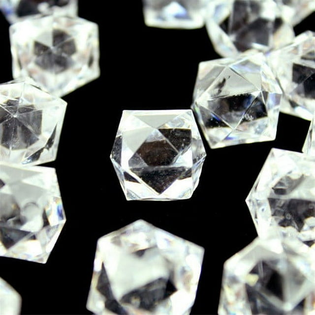 Acrylic Ice Rocks Twelve Point Star, 3/4-inch, 150-Piece, Clear ...