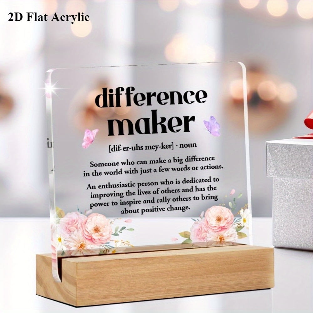 Acrylic Inspirational Clear Gift Women Mom Bestie Coworker Teacher ...