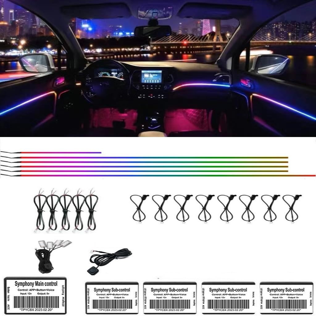 Acrylic Interior Car LED CM31 Strip Light APP Control, RGB Symphony ...