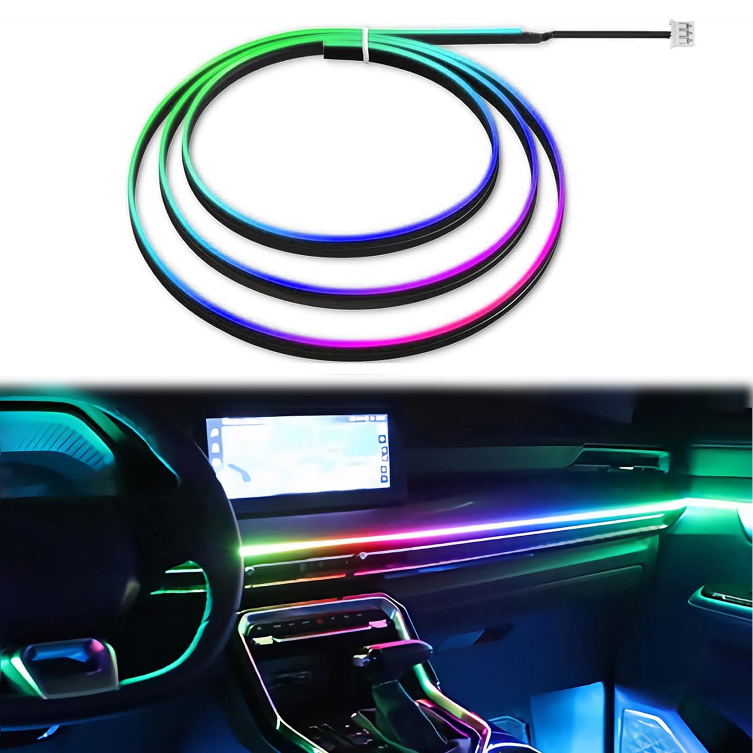 Acrylic Interior Car LED SSF20 Light Strip, Dreamcolor Car Ambient ...