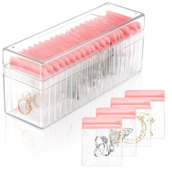 Acrylic Jewelry Box Organizer, Clear Jewelry Organizer Holder with 20 ...