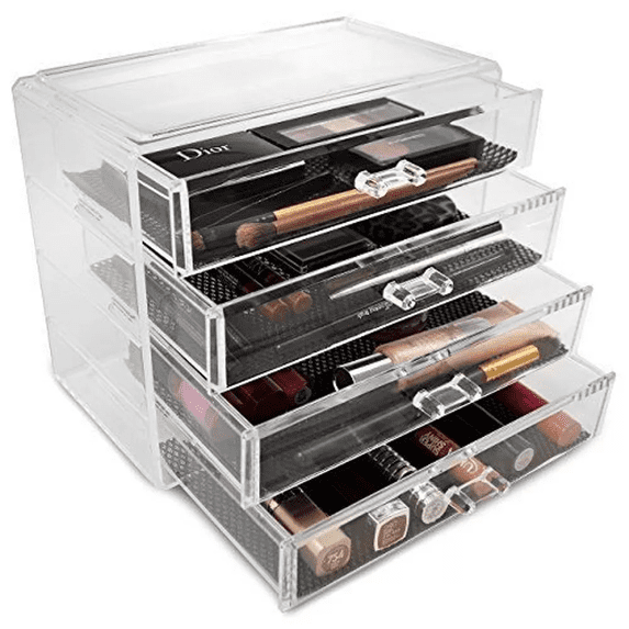 Acrylic Jewelry Organizer—4 Drawers, Clear Accessory Organizer with ...