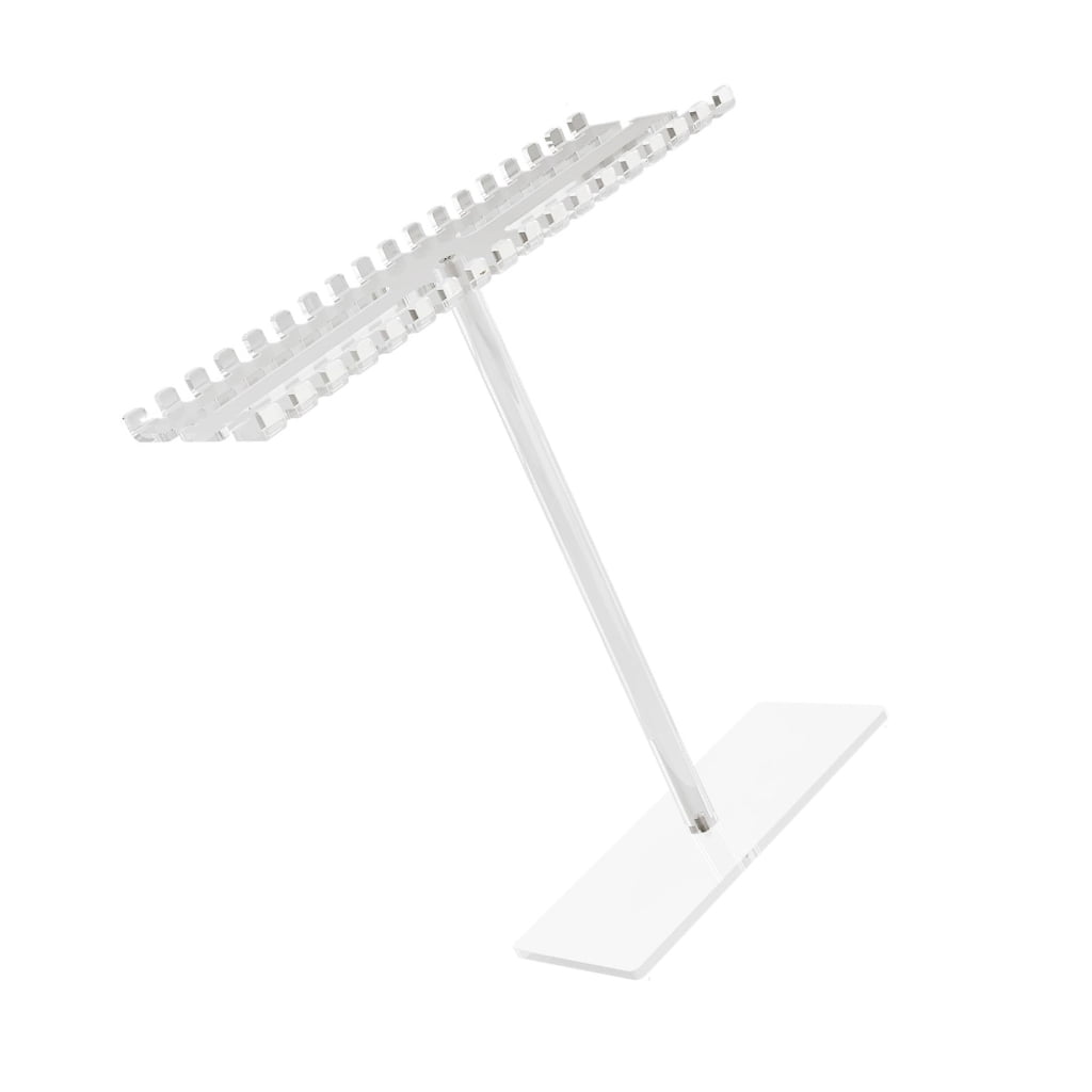 Acrylic Jewelry Storage Stand 36 Hook Vertical Organiser For Necklaces ...