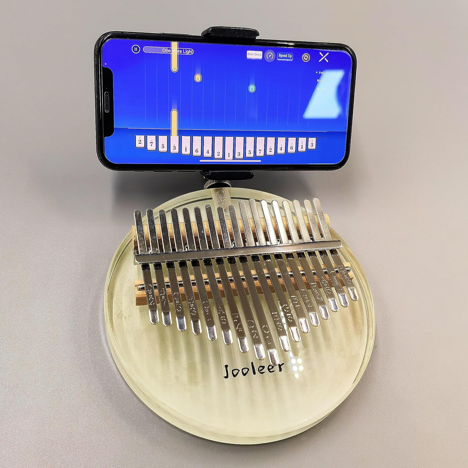 Acrylic Kalimba Thumb Piano Mbira Moon Shape Musical Instrument with ...