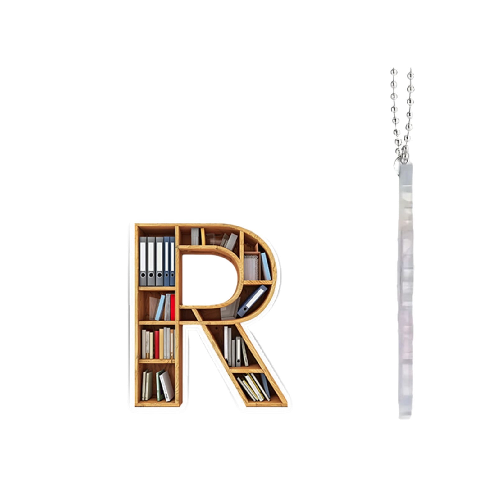 Acrylic Keychain Pendant 26 Letter Bookshelf Mini Colorful Durable ...