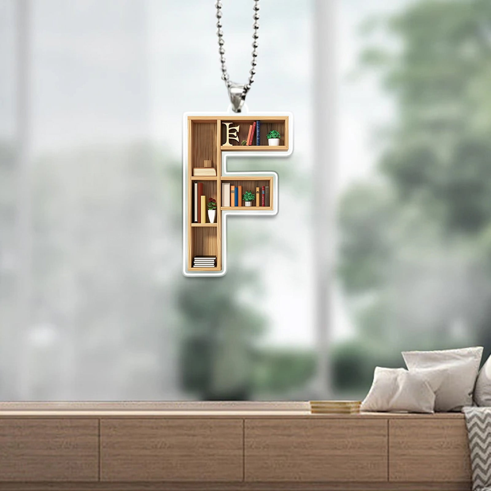 Acrylic Keychain Pendant 26 Letter Bookshelf Mini Colorful Durable ...