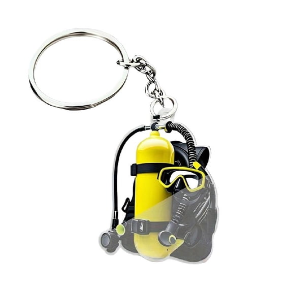 Acrylic Keychain Pendant Keyring with Diving Design Holder for ...