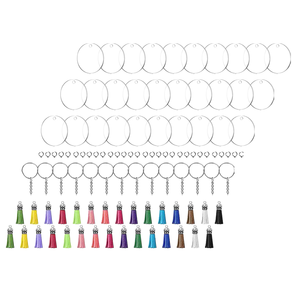 Onaparter Acrylic Keychain Set Decor Accessories Blank Keychains Crafts ...