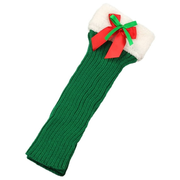 Acrylic Knitted Leg Covers with Festival Bowknot for Women Christmas ...