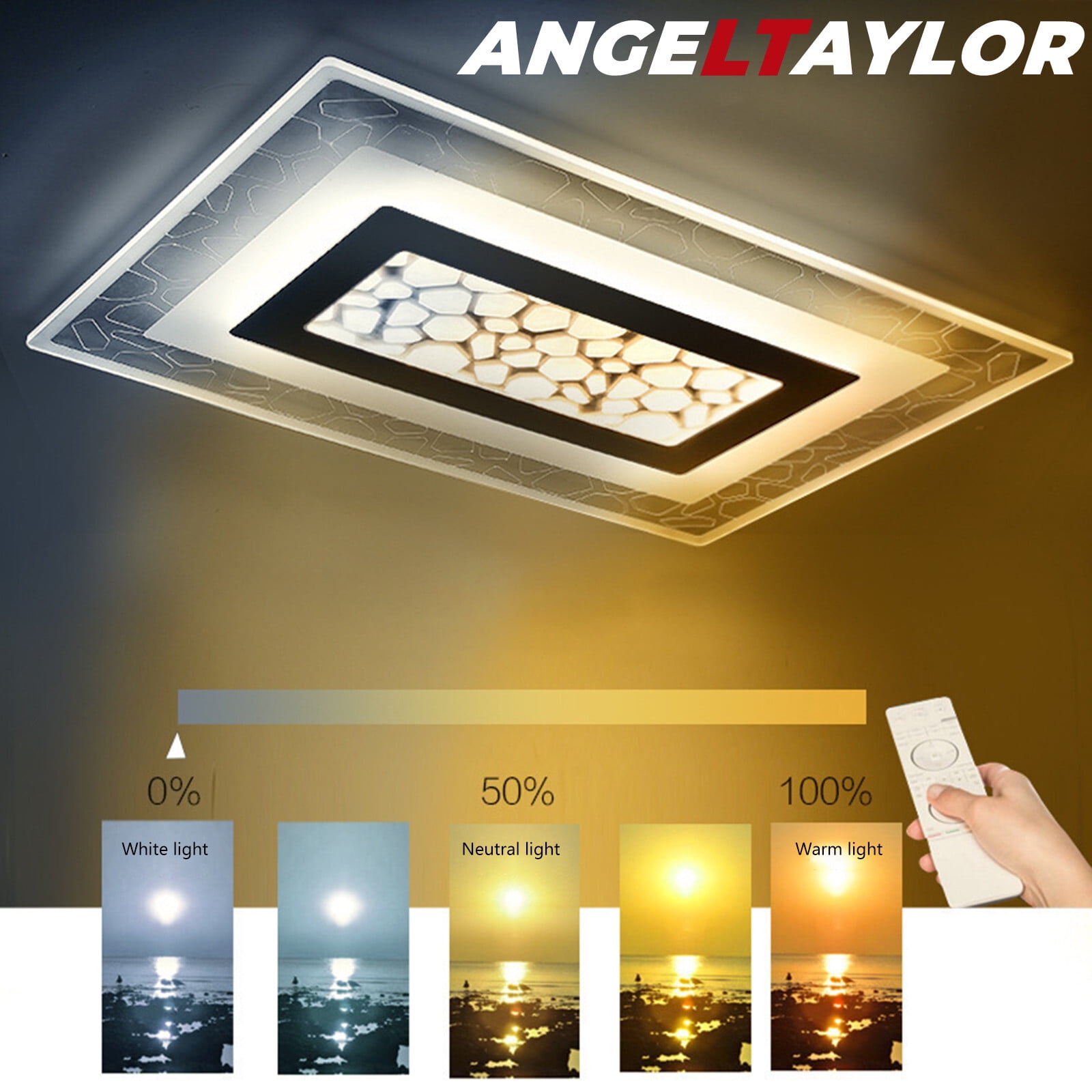 Acrylic LED Ceiling Light Flush Mount Kitchen Bedroom Down Lighting ...