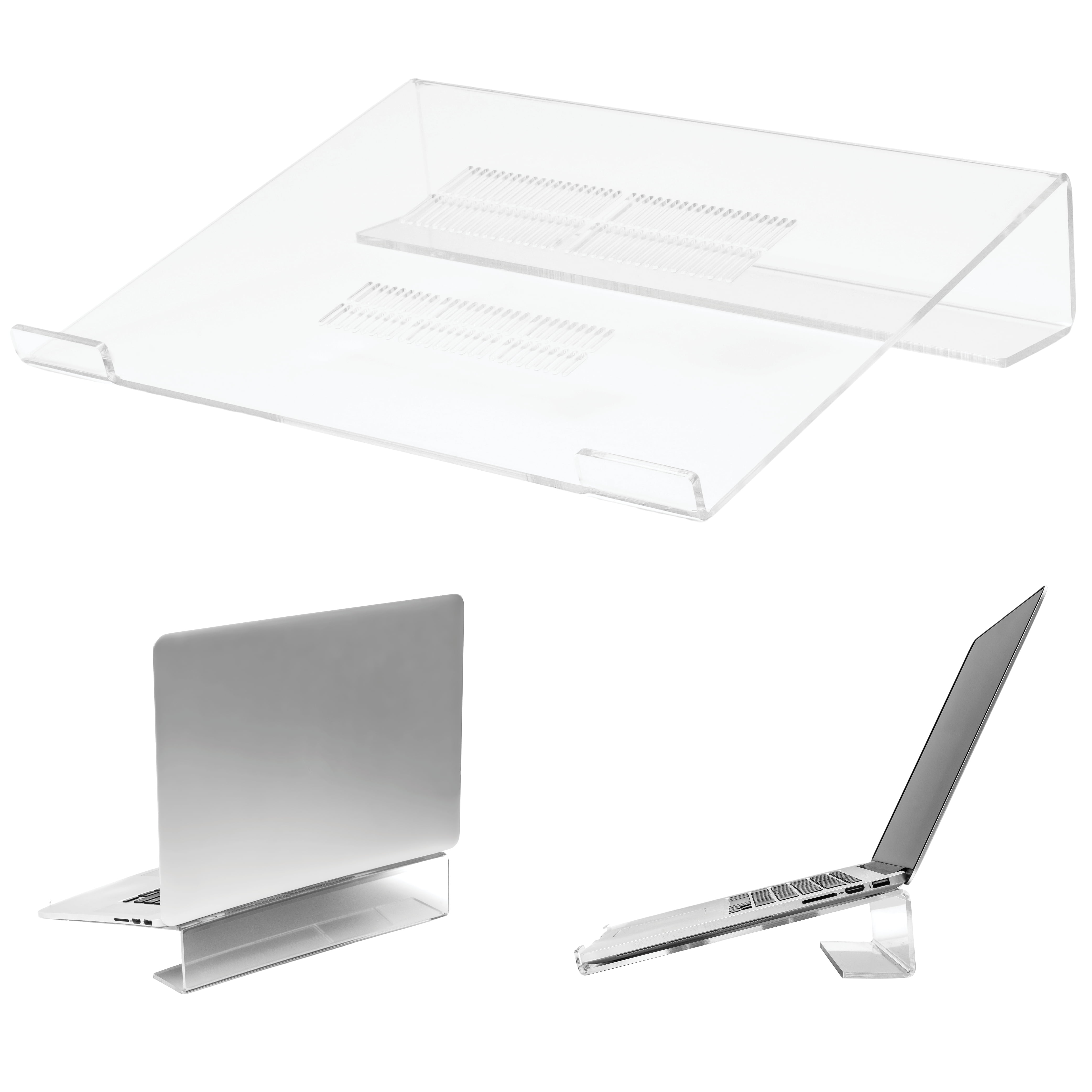 Acrylic Laptop Riser for Desk - Ergonomic 2.5" Elevation for 10-17 ...