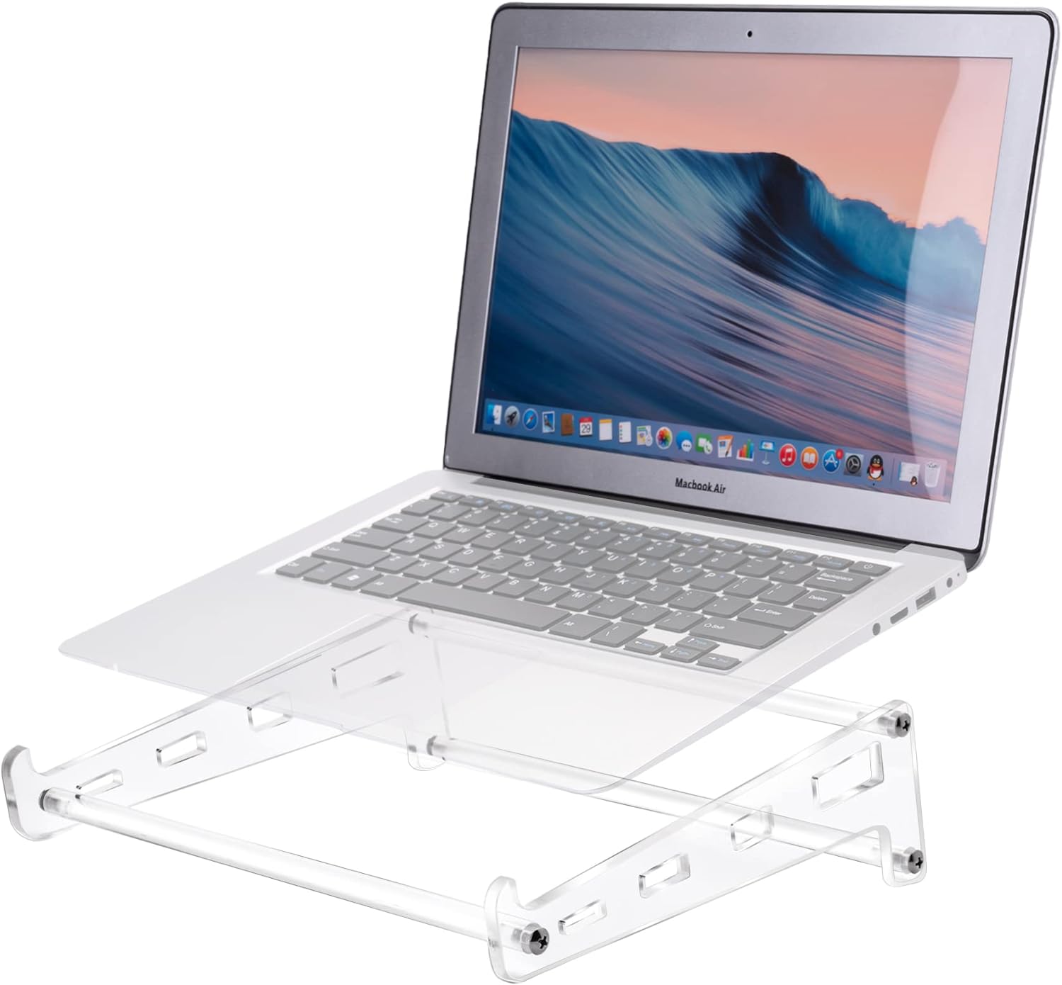 Acrylic Laptop Stand for Desk, Clear Ventilated Computer Stand Holder ...