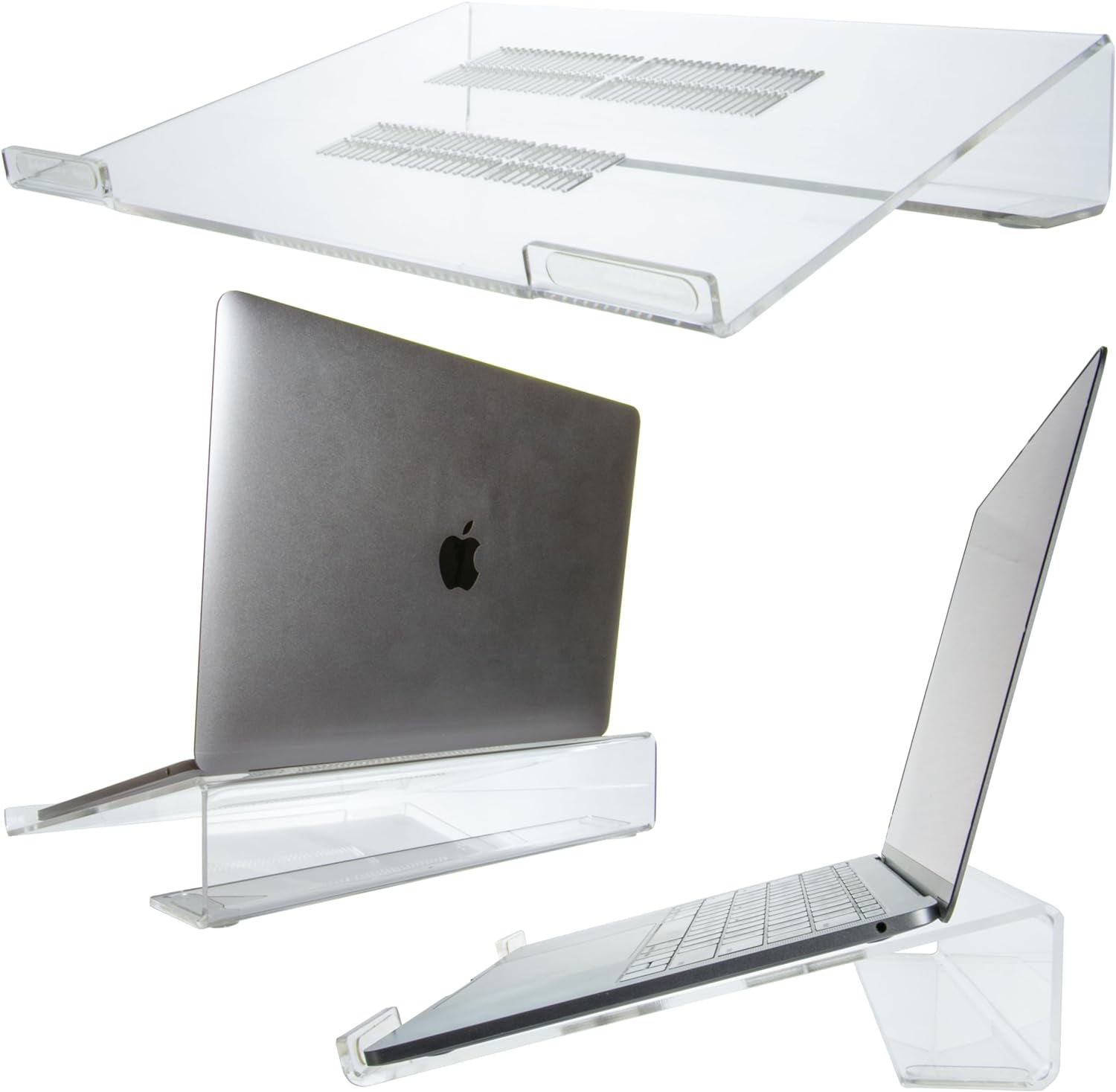 Acrylic Laptop Stand for Desk - Ergonomic 2.5" Elevation Acrylic ...