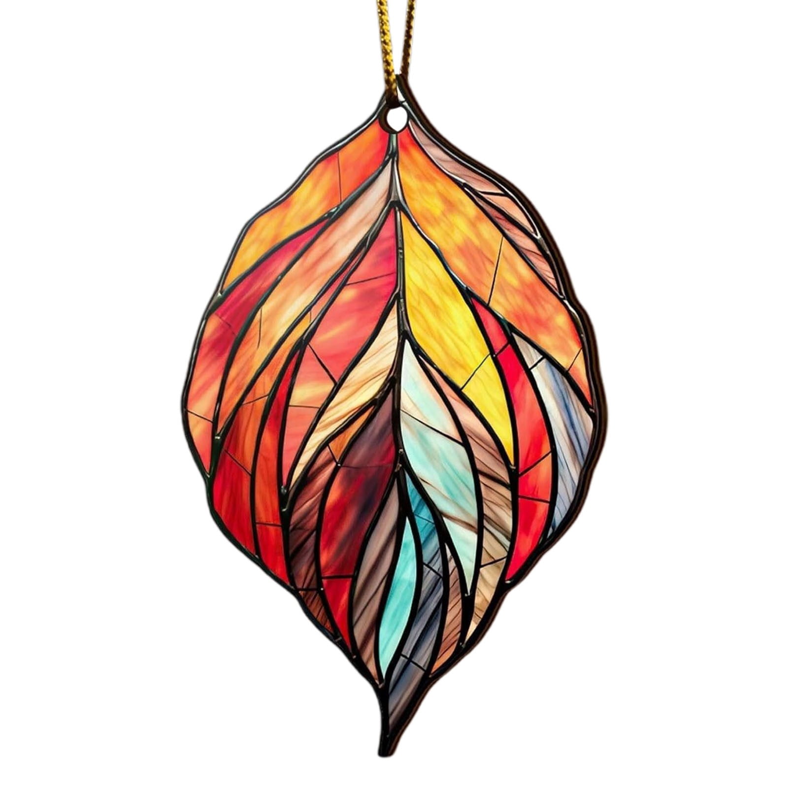 Acrylic Leaves Fall Ornaments, Window Hanging Autumn Leaf Decoration ...