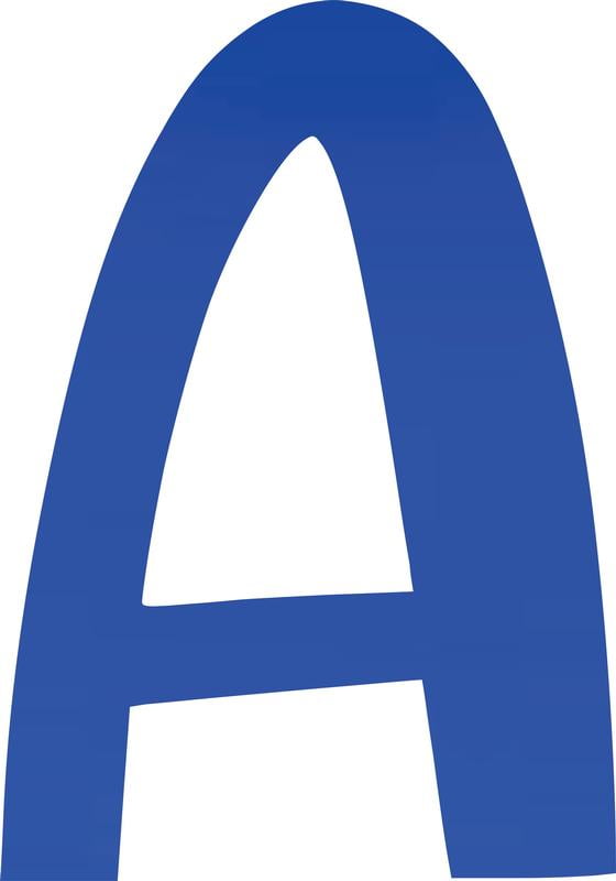 Acrylic Letter A Icebold, 4'' Tall Transparent Dark Blue Custom Wedding ...