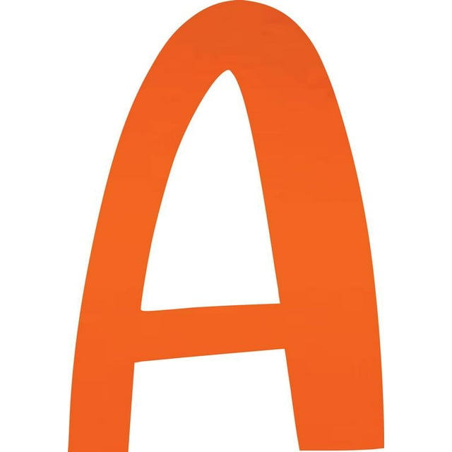 Acrylic Letter A Icebold, 6'' Tall Fluorescent Orange Acrylic Alphabet ...