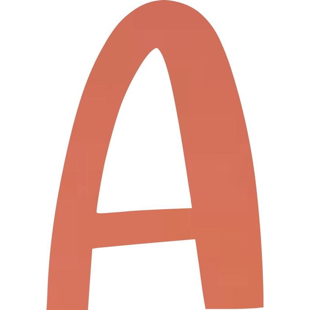 Acrylic Letter A Icebold, 6'' Tall Pastel Coral Acrylic Alphabet ...