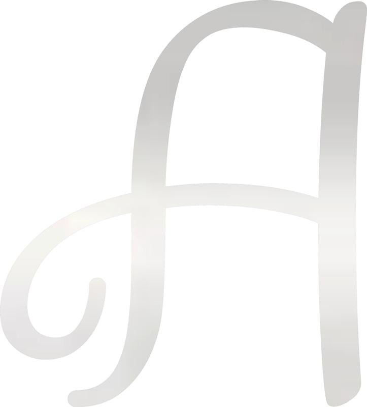 Acrylic Letter A Script, 3'' Tall Clear Alphabet Craft, Color Options ...