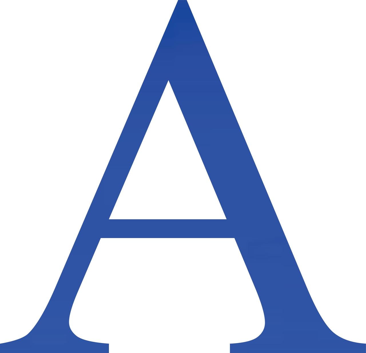 Acrylic Letter A Times, 6'' Tall Transparent Dark Blue Acrylic Alphabet ...