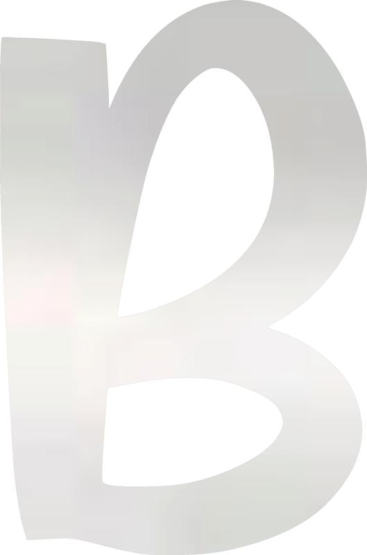 Acrylic Letter B Icebold, 4'' Tall Clear Custom Wedding Plastic Letters ...