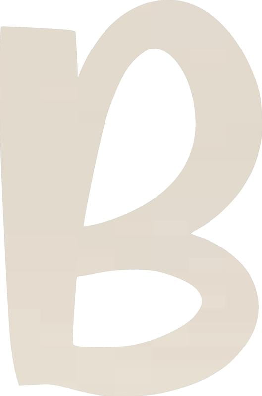 Acrylic Letter B Icebold, 6'' Tall White Acrylic Alphabet Letters ...