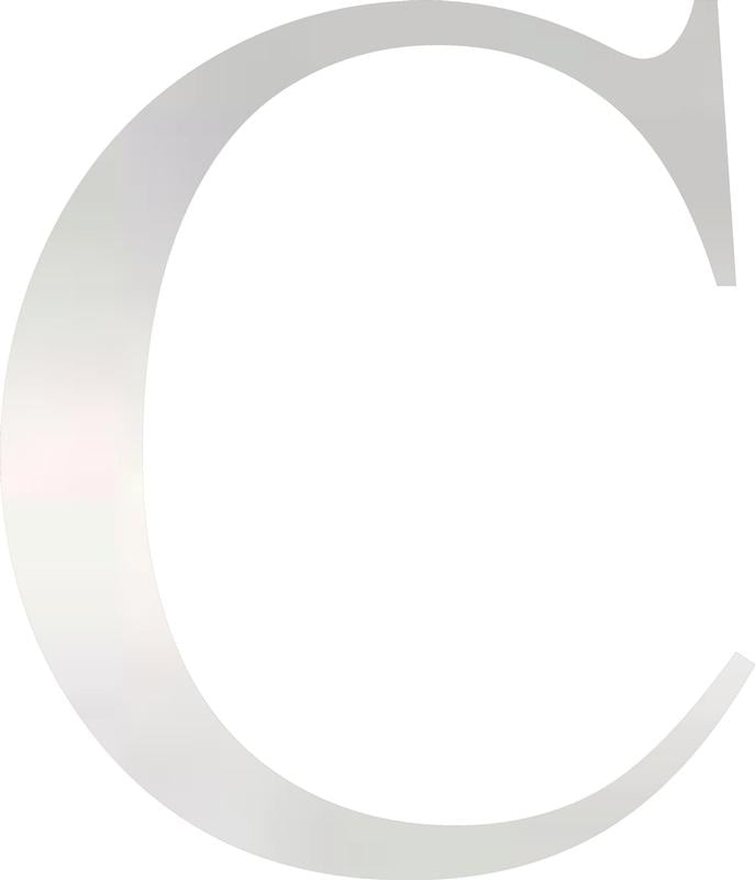 Acrylic Letter C Times, 6'' Tall Clear Acrylic Alphabet Letters, Choose ...