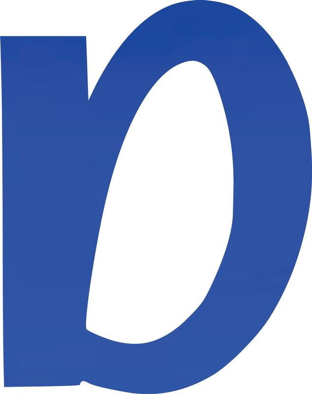 Acrylic Letter D Icebold, 6'' Tall Transparent Dark Blue Acrylic ...