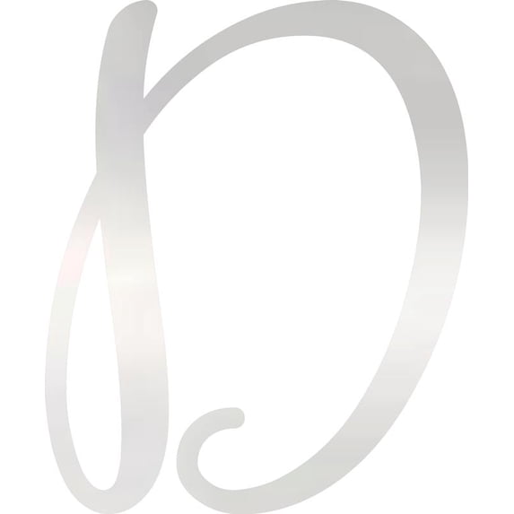 Acrylic Letter D Script, 3'' Tall Clear Alphabet Craft, Color Options ...