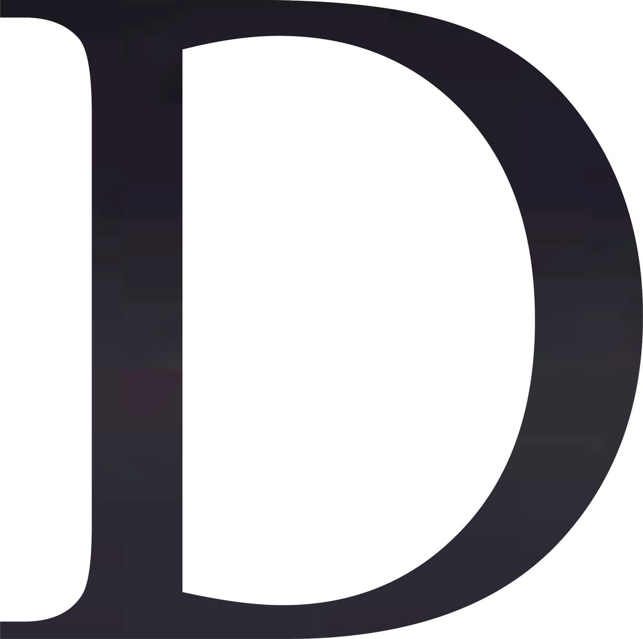 Acrylic Letter D Times, 2'' Tall Transparent Black Acrylic Sign Letter ...