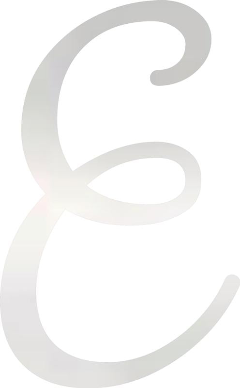 Acrylic Letter E Script, 3'' Tall Clear Alphabet Craft, Color Options ...