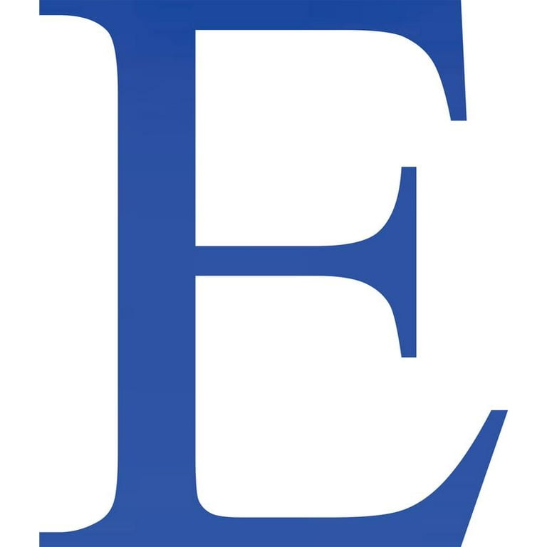 letter e logo blue