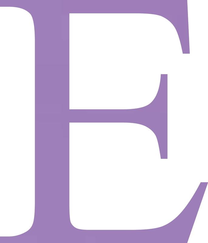 Acrylic Letter E Times, 6'' Tall Lavender Acrylic Alphabet Letters ...