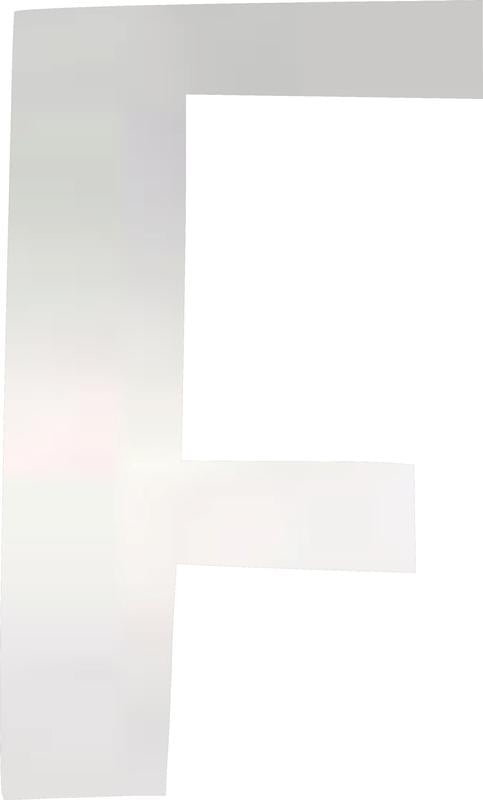 Acrylic Letter F Blank, 2'' Tall Clear Acrylic Sign Letter, Choose Your ...