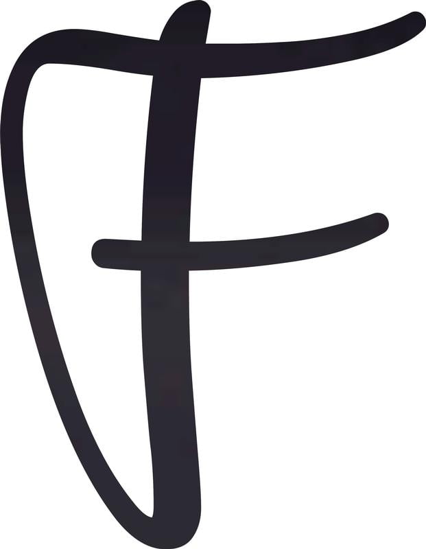 Acrylic Letter F Script, 3'' Tall Transparent Black Alphabet Craft ...