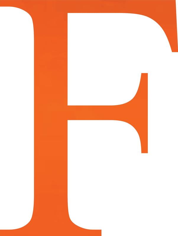 Acrylic Letter F Times, 2'' Tall Fluorescent Orange Acrylic Sign Letter ...