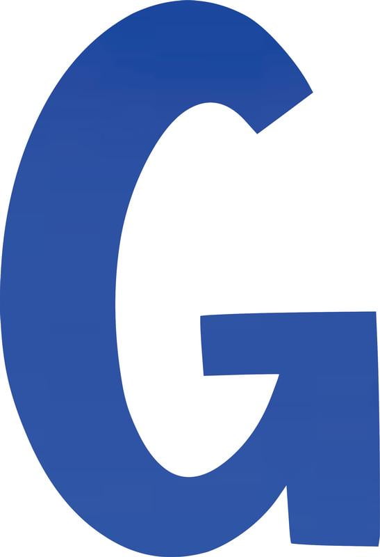 Acrylic Letter G Icebold, 4'' Tall Transparent Dark Blue Custom Wedding ...